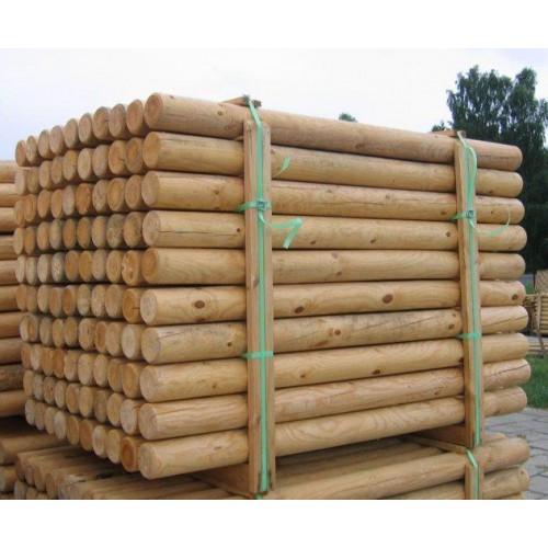 100mm x 3.6m Treated Machine Round Poles Hampshire